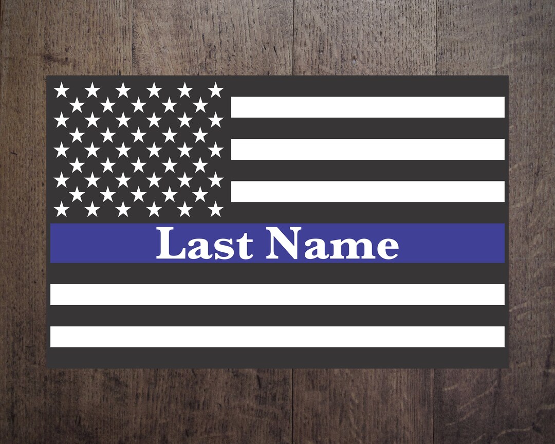 Thin Blue Line Acrylic Flag / Bar Sign - Etsy