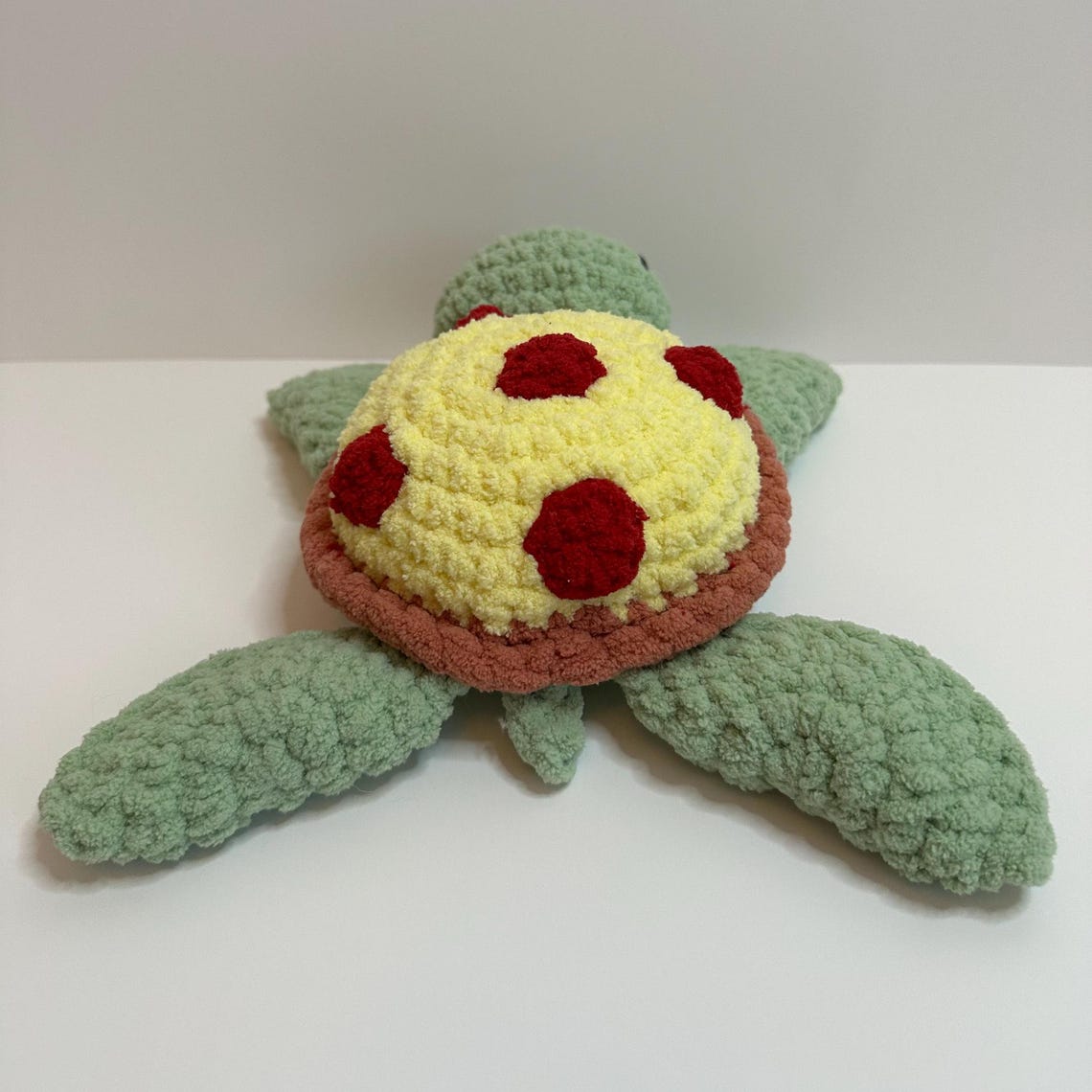 Crochet Pastel Pizza Sea Turtle Plushie Amigurumi Stuffie - Etsy