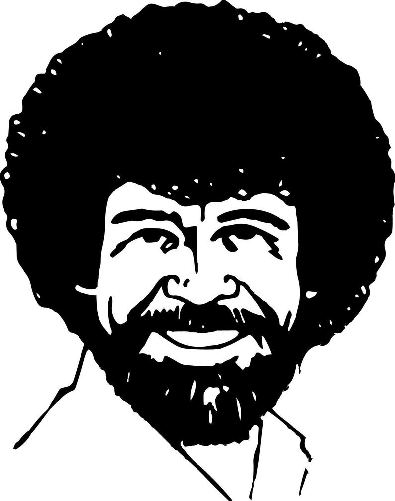 Bob Ross Logo and Signature Instant Digital Download JPG, SVG, PNG ...
