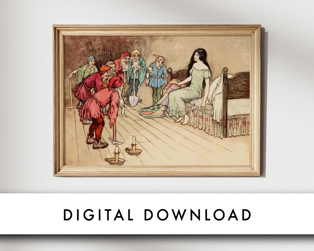 Vintage Snow White Print From Grimm's Fairytales Digital Download High ...