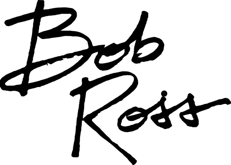 Bob Ross Logo and Signature Instant Digital Download JPG, SVG, PNG ...
