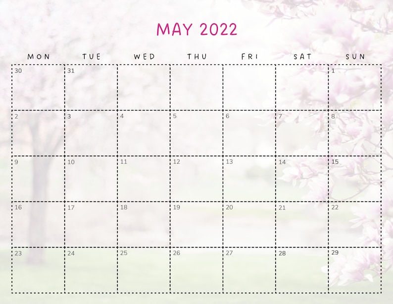 Printable May Calendar 2022, May Calendar, Downloadable Calendar ...