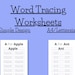 Word Tracing Worksheets, 31 Printable Pages to Trace Words That Start ...
