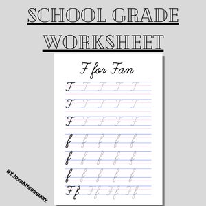 Cursive Tracing Worksheets, 26 Printable Pages to Trace in Cursive ...