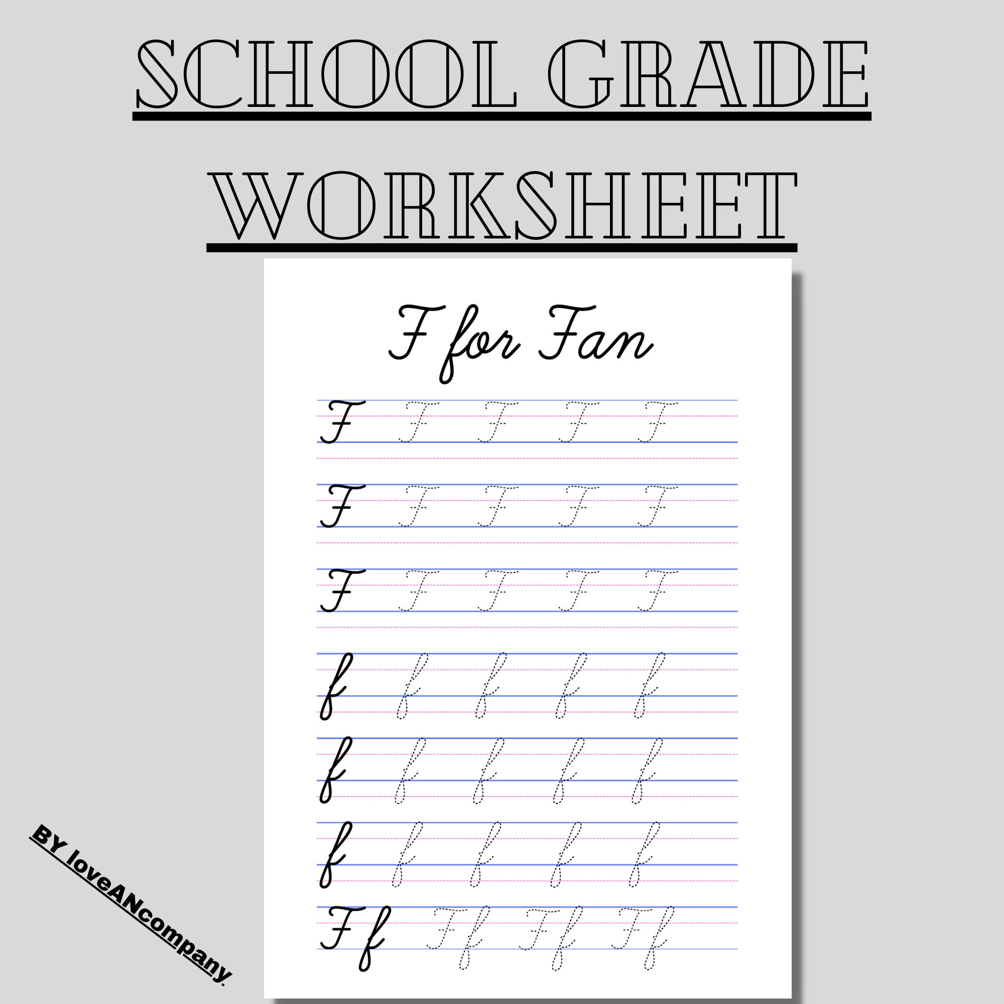 Cursive Tracing Worksheets, 26 Printable Pages to Trace in Cursive ...