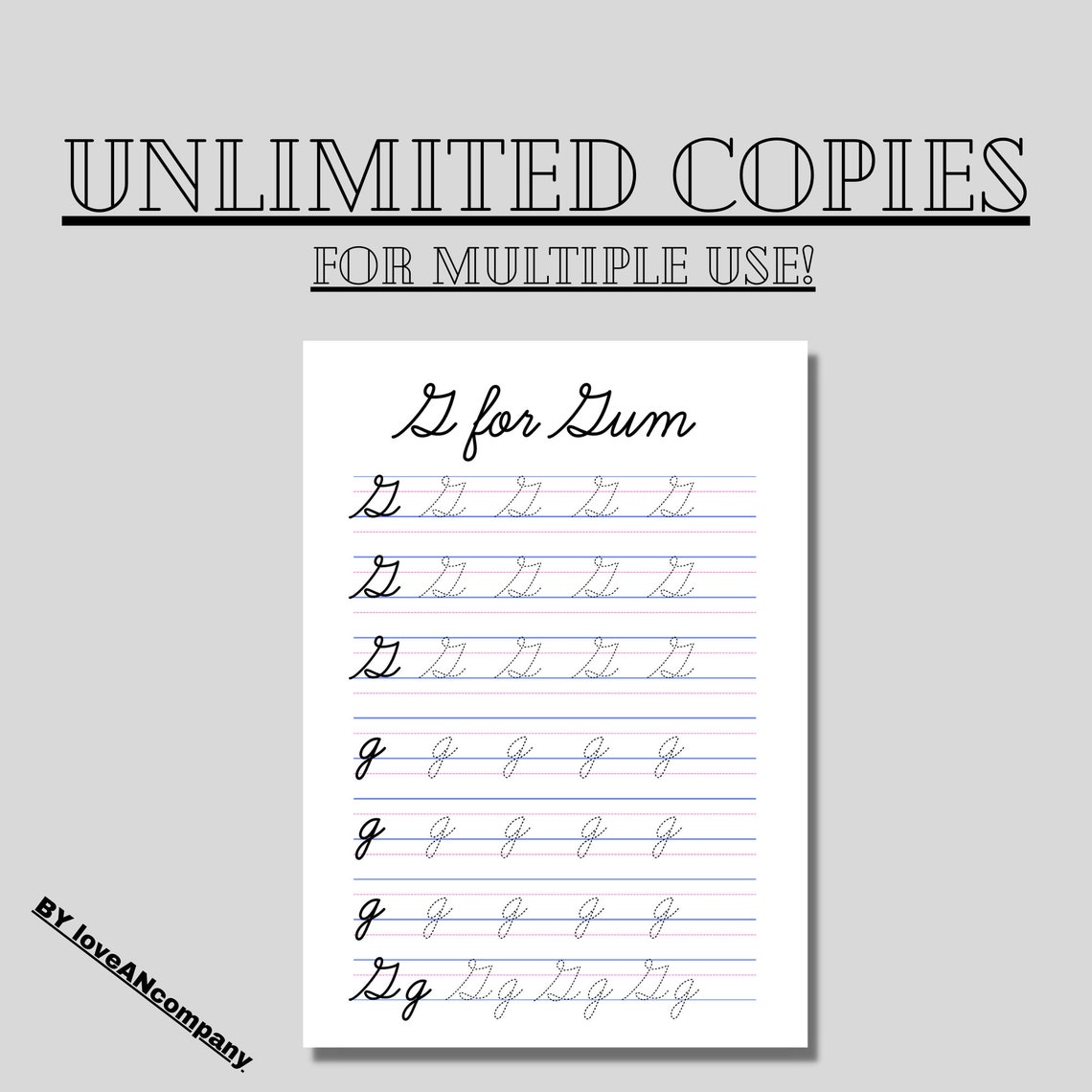 Cursive Tracing Worksheets, 26 Printable Pages to Trace in Cursive ...