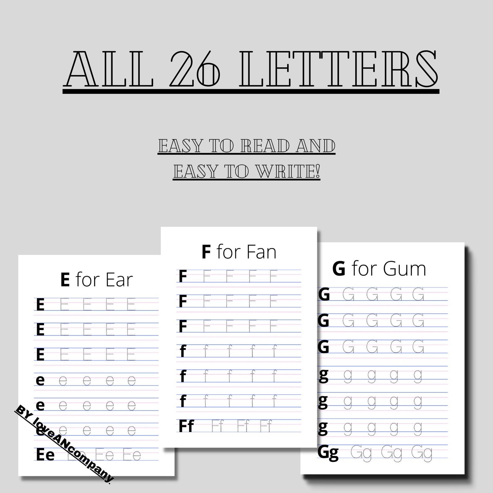 Alphabet Tracing Worksheets, 26 Printable Pages to Trace the Alphabet ...