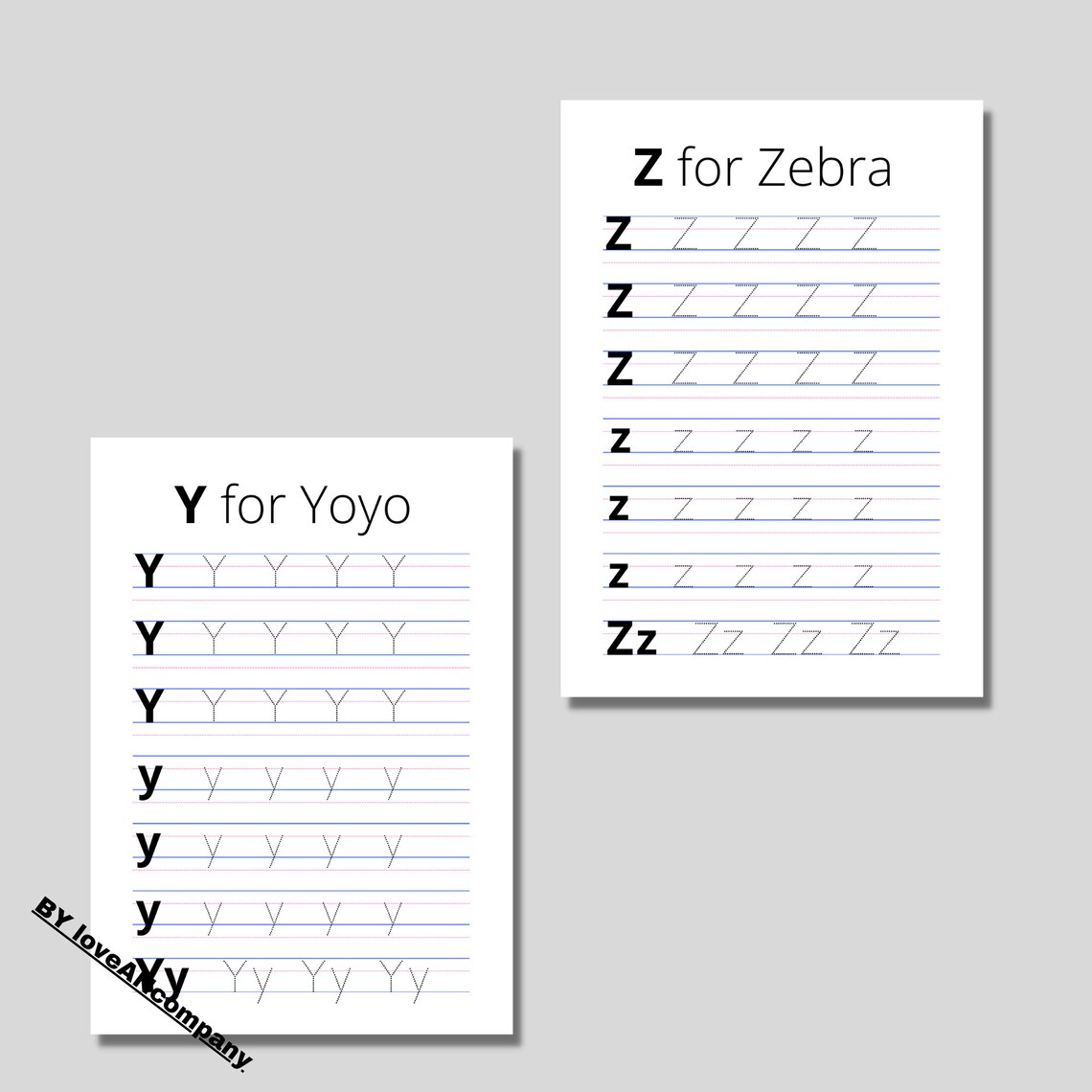 Alphabet Tracing Worksheets 26 Printable Pages to Trace the - Etsy