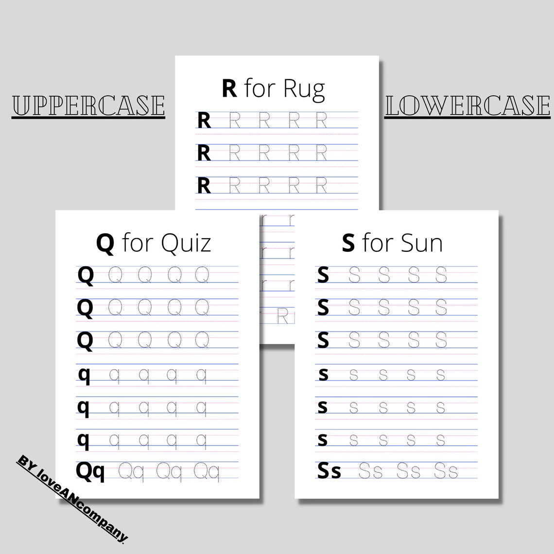 Alphabet Tracing Worksheets 26 Printable Pages to Trace the - Etsy