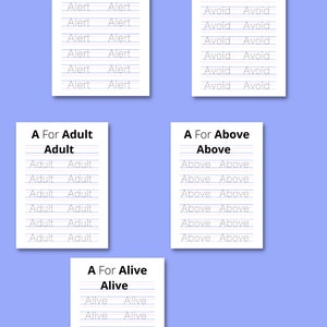 Word Tracing Worksheets, 31 Printable Pages to Trace Words That Start ...