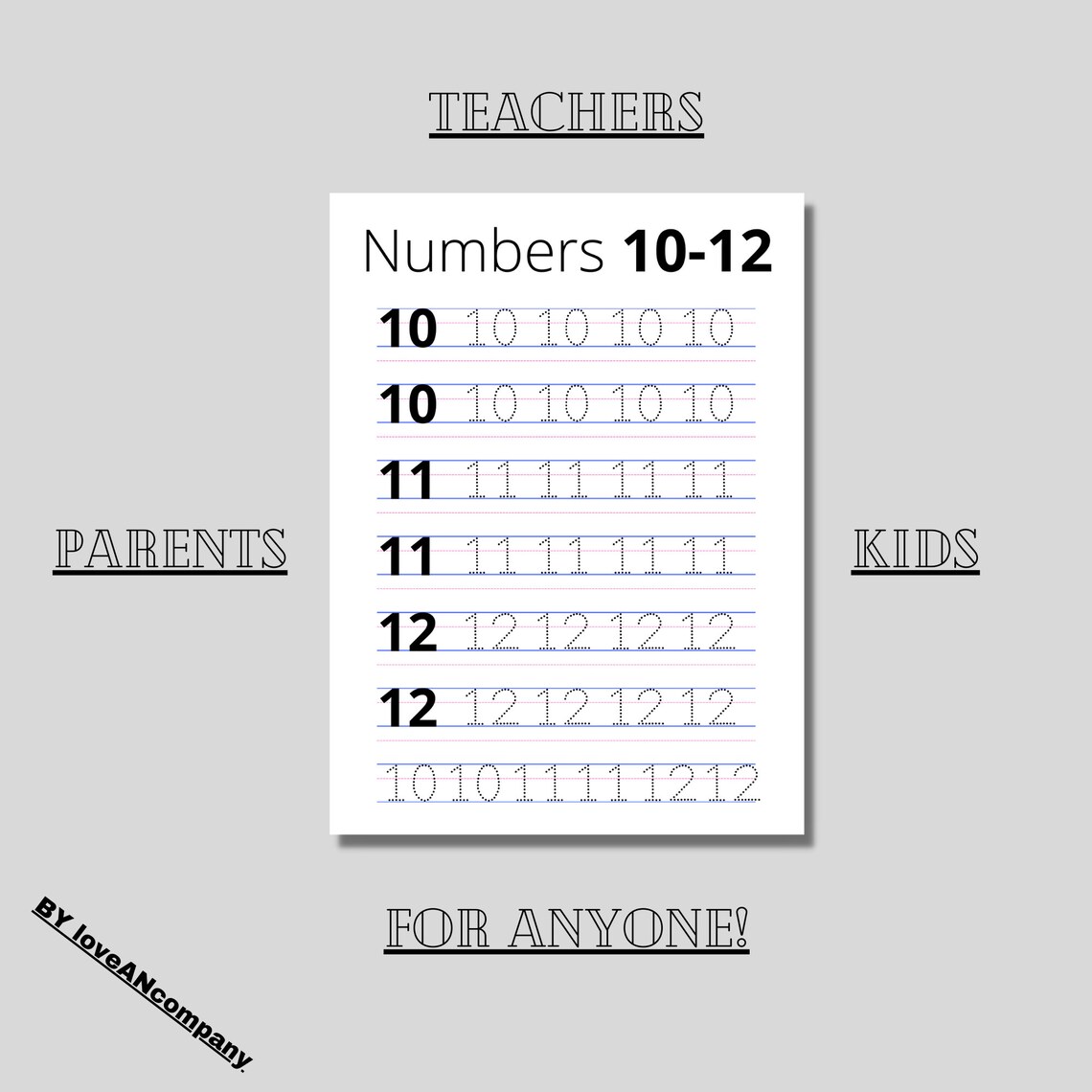 Number Tracing Worksheets, 10 Printable Pages to Trace 30 Numbers ...