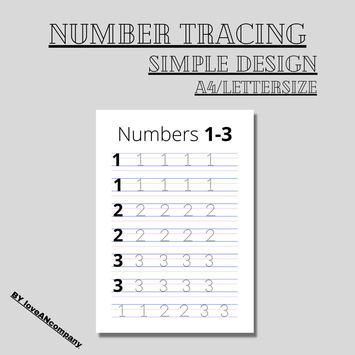 Number Tracing Worksheets, 10 Printable Pages to Trace 30 Numbers ...