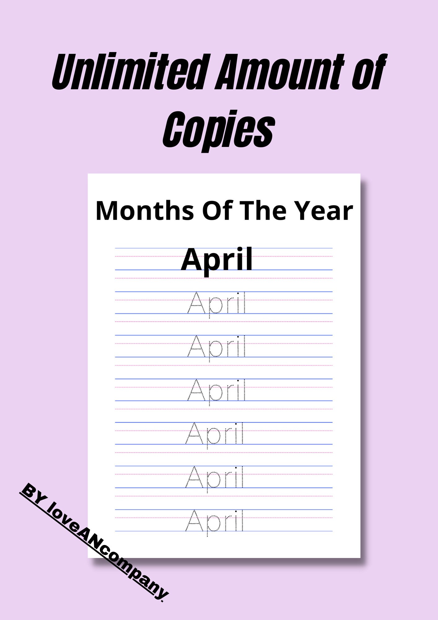 Months of the Year Tracing Worksheets, 14 Printable Pages to Trace ...
