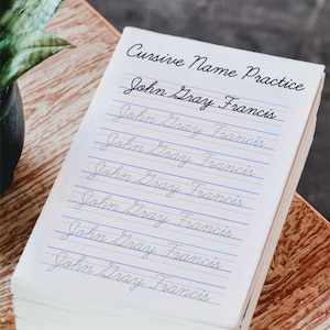 Personalizable Cursive/regular Name Tracing Worksheets, 2 Printable ...