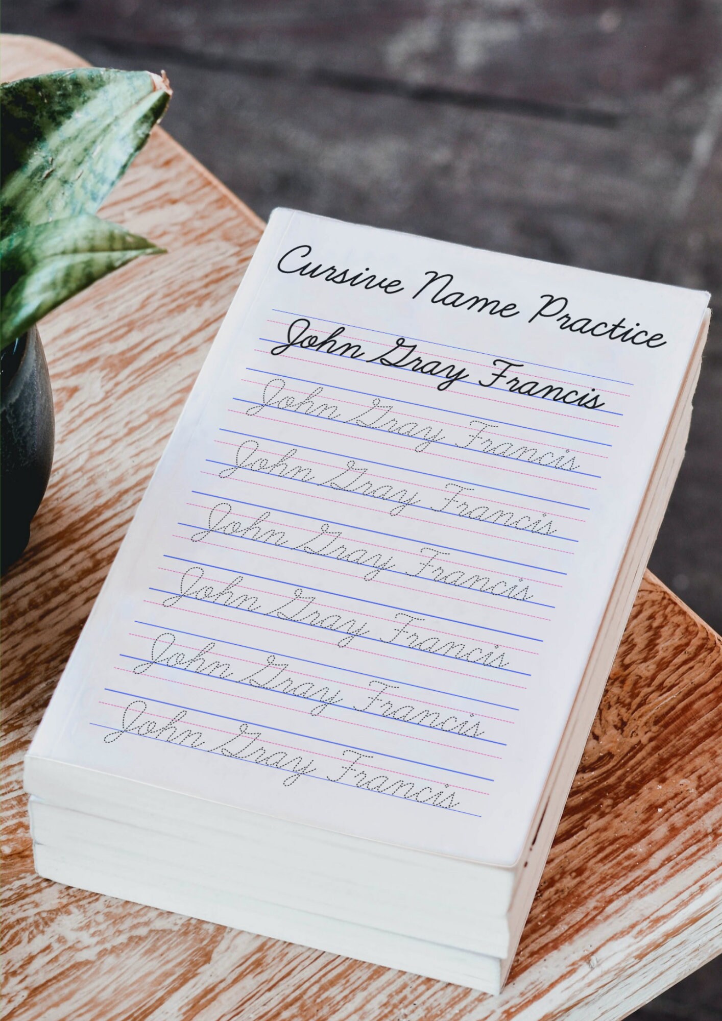 Personalizable Cursive/regular Name Tracing Worksheets, 2 Printable ...