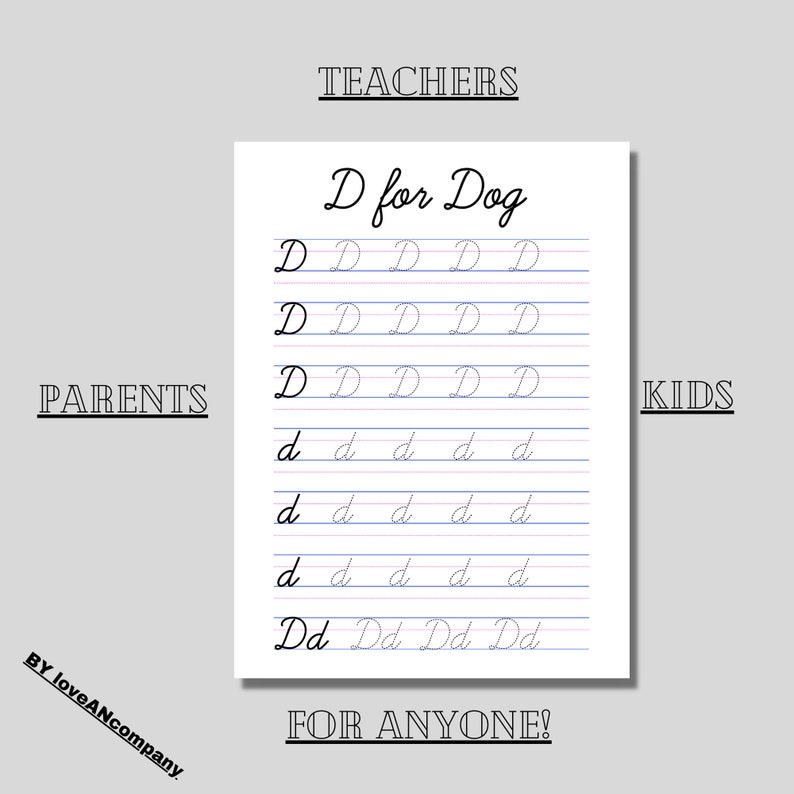 Cursive Tracing Worksheets, 26 Printable Pages to Trace in Cursive ...