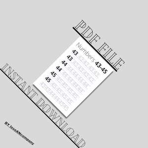 Number Tracing Worksheets 31-60, 10 Printable Pages to Trace up to 60 ...