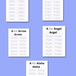 Word Tracing Worksheets, 31 Printable Pages to Trace Words That Start ...