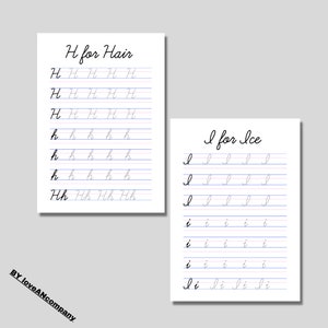 Cursive Tracing Worksheets, 26 Printable Pages to Trace in Cursive ...