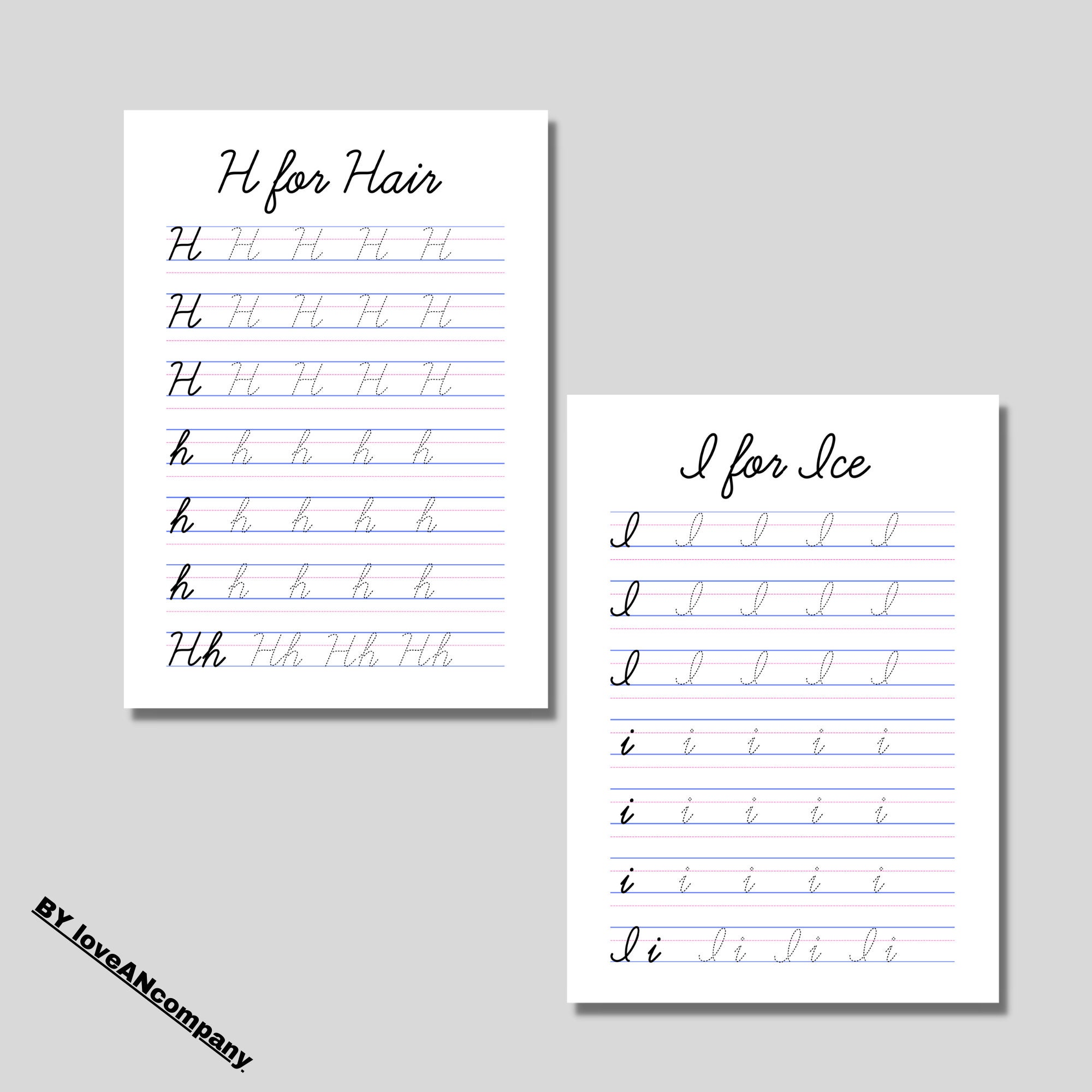 Cursive Tracing Worksheets, 26 Printable Pages to Trace in Cursive ...