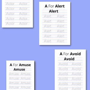 Word Tracing Worksheets, 31 Printable Pages to Trace Words That Start ...