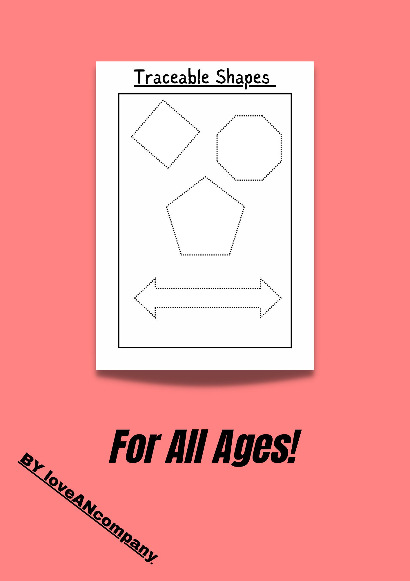 Traceable Shapes Worksheets, 6 Printable Pages to Trace Many Different ...