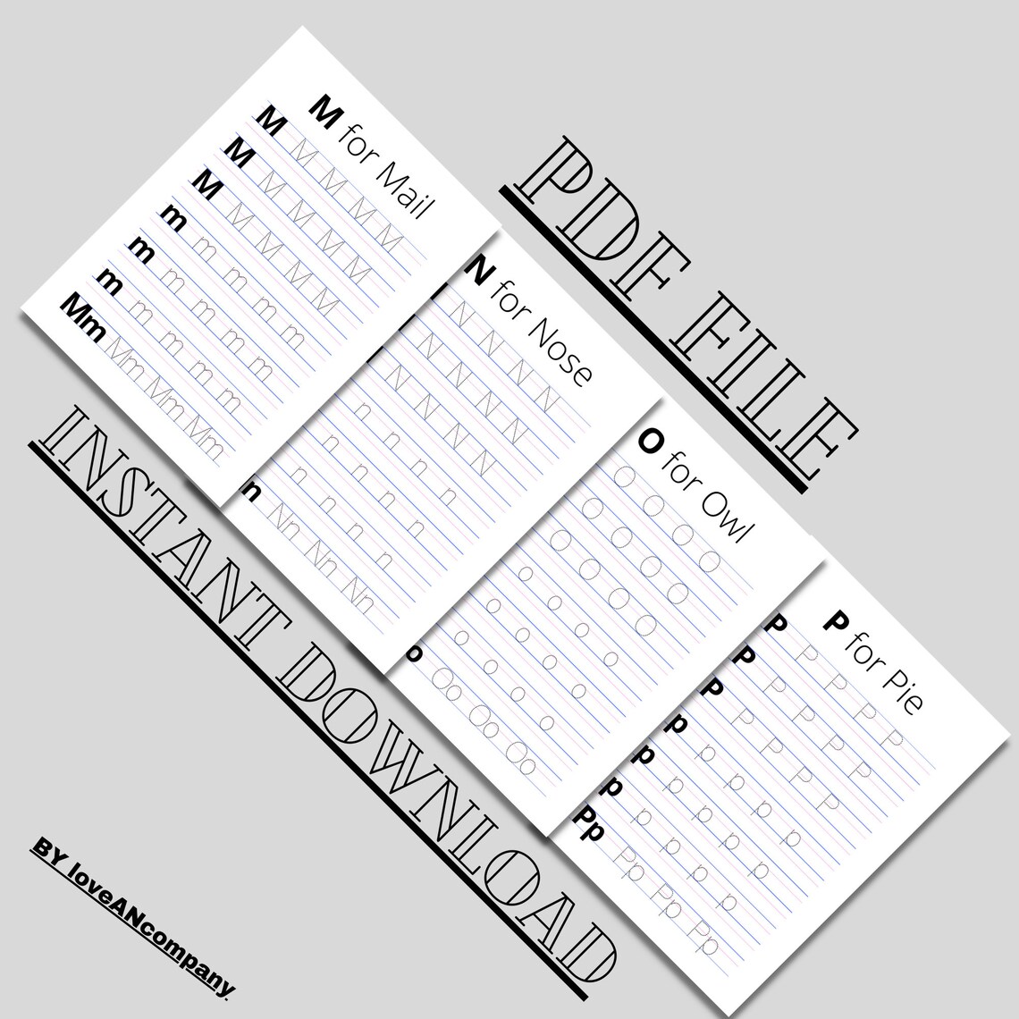 Alphabet Tracing Worksheets 26 Printable Pages to Trace the - Etsy