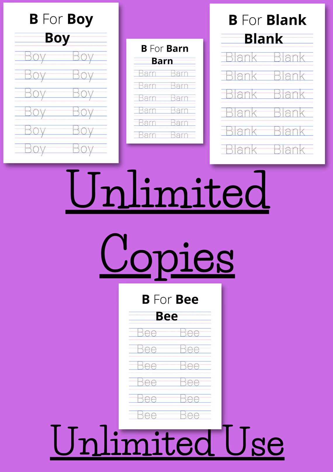 Word Tracing Worksheets 37 Printable Pages to Trace Words - Etsy