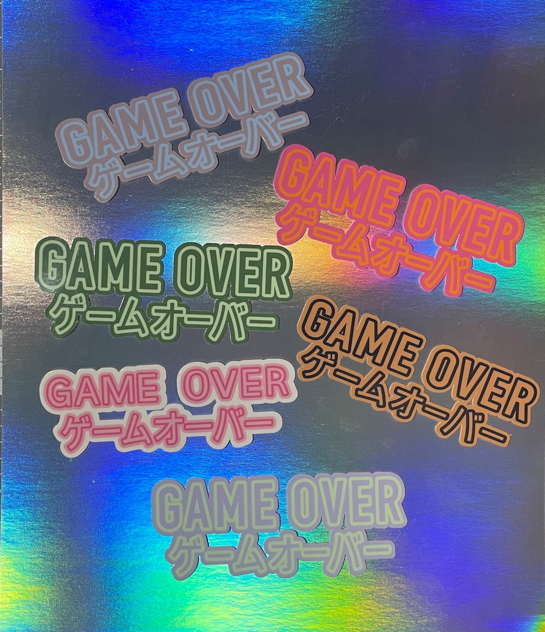Game Over Video Game Sticker Anime Stickers Laptop Sticker Water Bottle ...