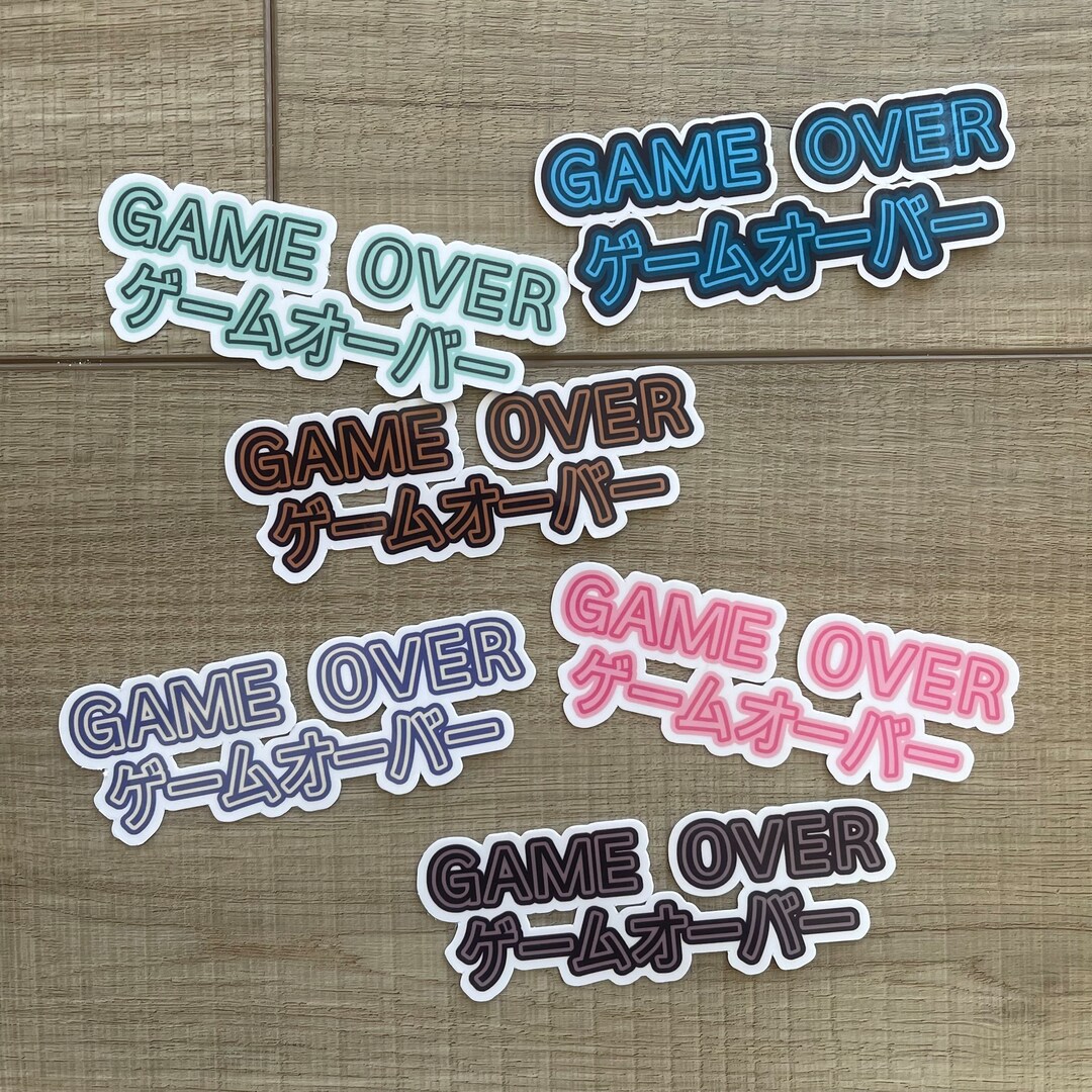 Game Over Video Game Sticker Anime Stickers Laptop Sticker - Etsy