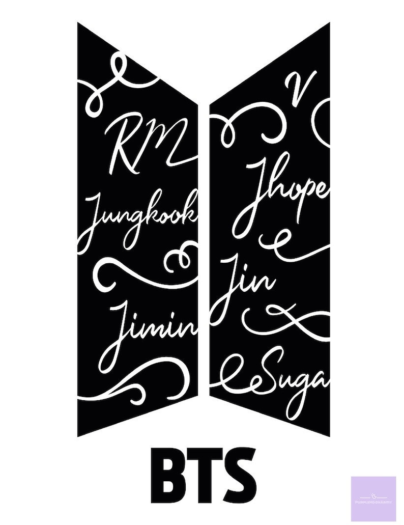 BTS Logo/names - Etsy
