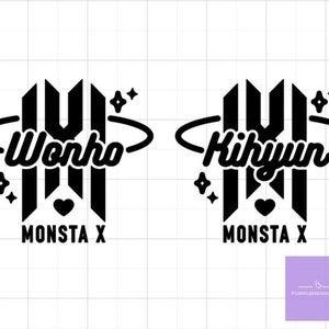 Monsta X Member Name Logo Decal - Etsy