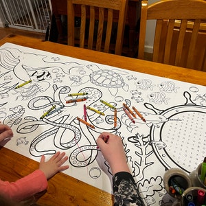 Under the Sea- Coloring Activity Banner With a Word Search, 24x72 ...