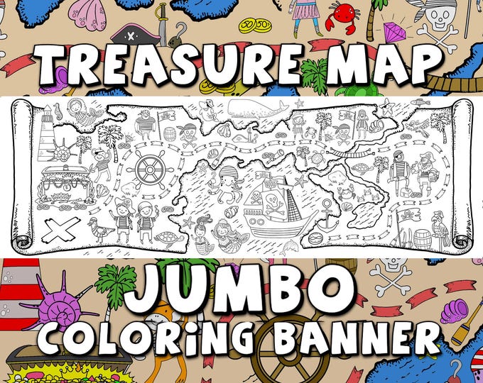 Digital Download - Treasure Map PDF, PNG, JPG - Etsy