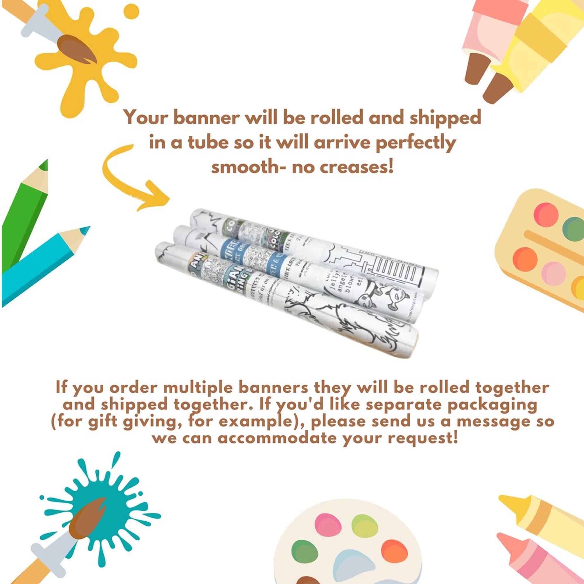 Outer Space Coloring Banner - Giant Party Poster, 24x72 Inches ...