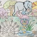 Wild Animals Coloring Activity Banner - Animal Theme Jumbo Activity ...