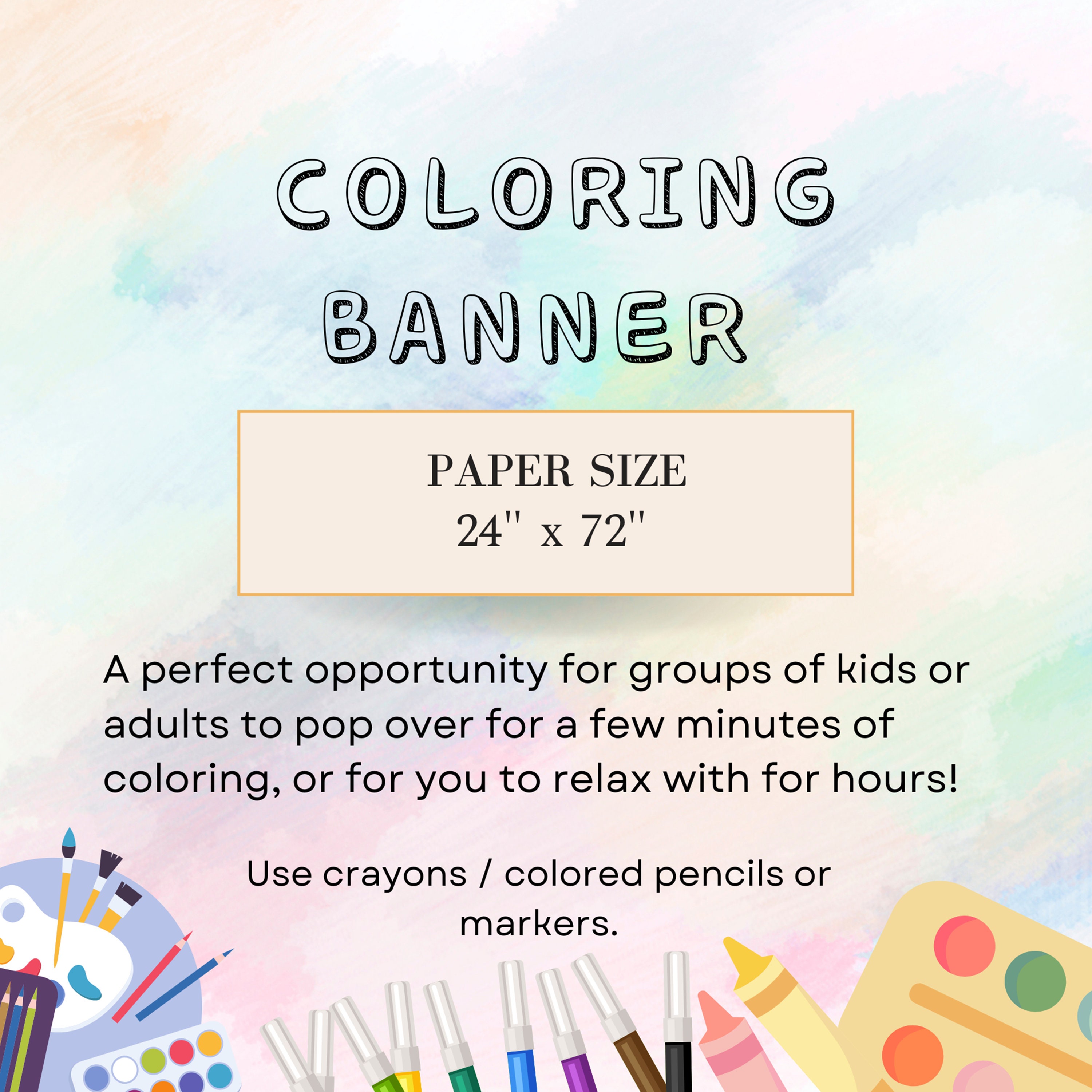 Comic Book Giant Coloring Banner - Superhero Birthday Activity, Kids ...