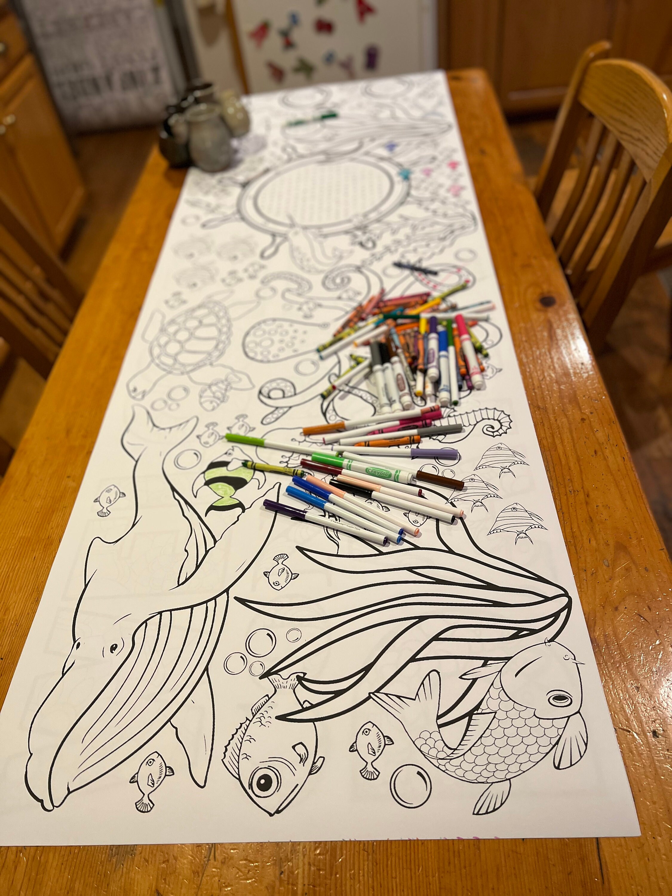 Under the Sea- Coloring Activity Banner With a Word Search, 24x72 ...