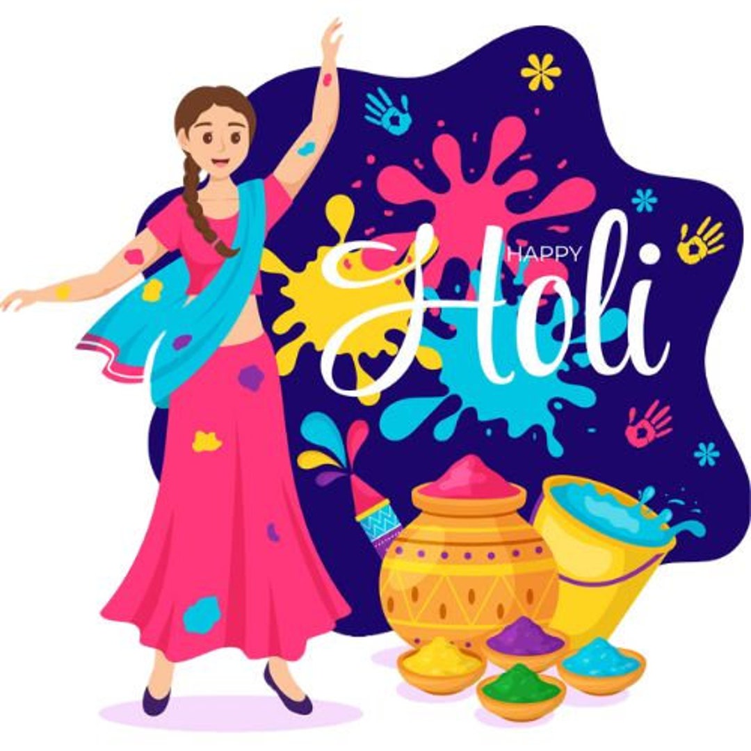 Holi Festival SVG, Happy Holi Svg, Holi Svg, Png, Files for Cricut, Pdf Dxf Eps Designs ...