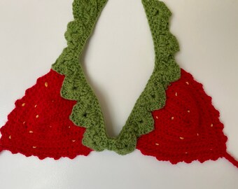 Strawberry Crochet Top - Etsy