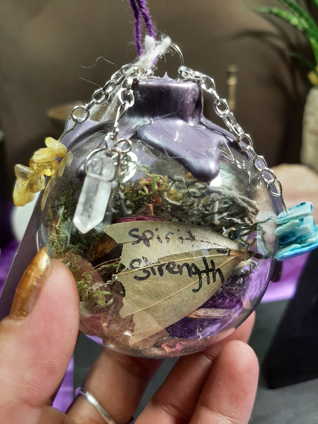 Spiritual Strength Witch or Spirit Ball Clear Quartz Citrine, Sea ...
