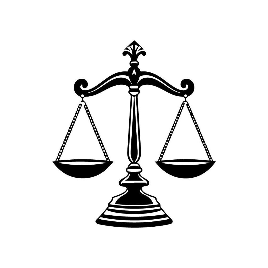 Symbol of Legal Justice SVG - Background Black and White SVG Vector ...