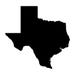 Silhouette Texas Map SVG | Black and White Vector File for Laser ...