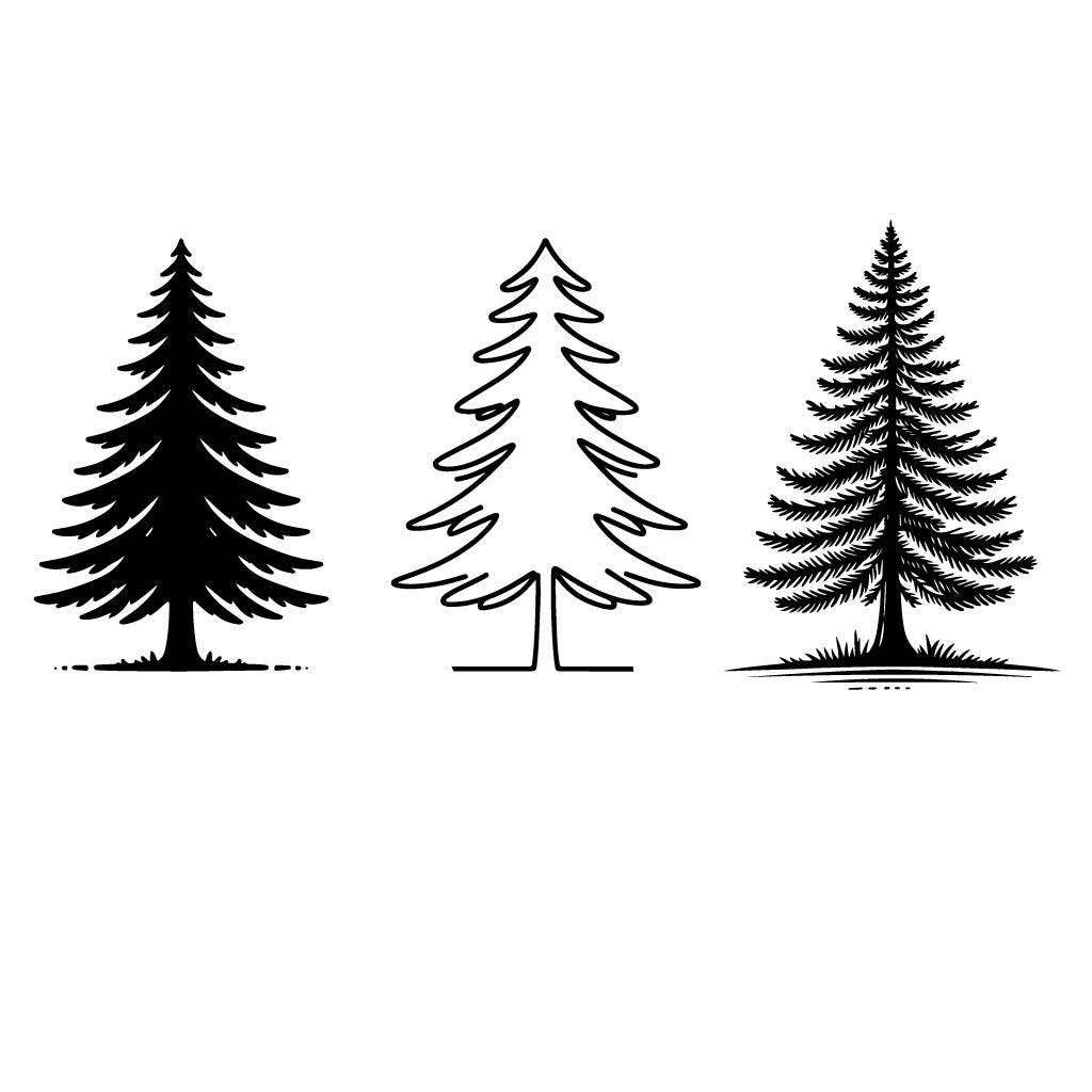 3 Pine Tree Christmas SVG | Vector File for Laser Cutting | Perfect ...
