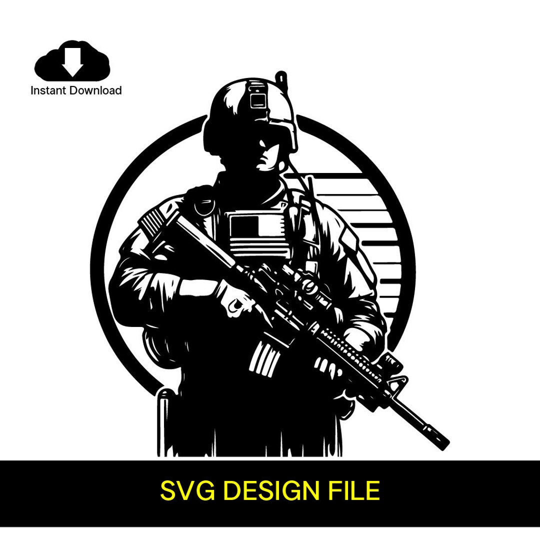 US Soldier SVG American Army Military Instant Download - Background ...