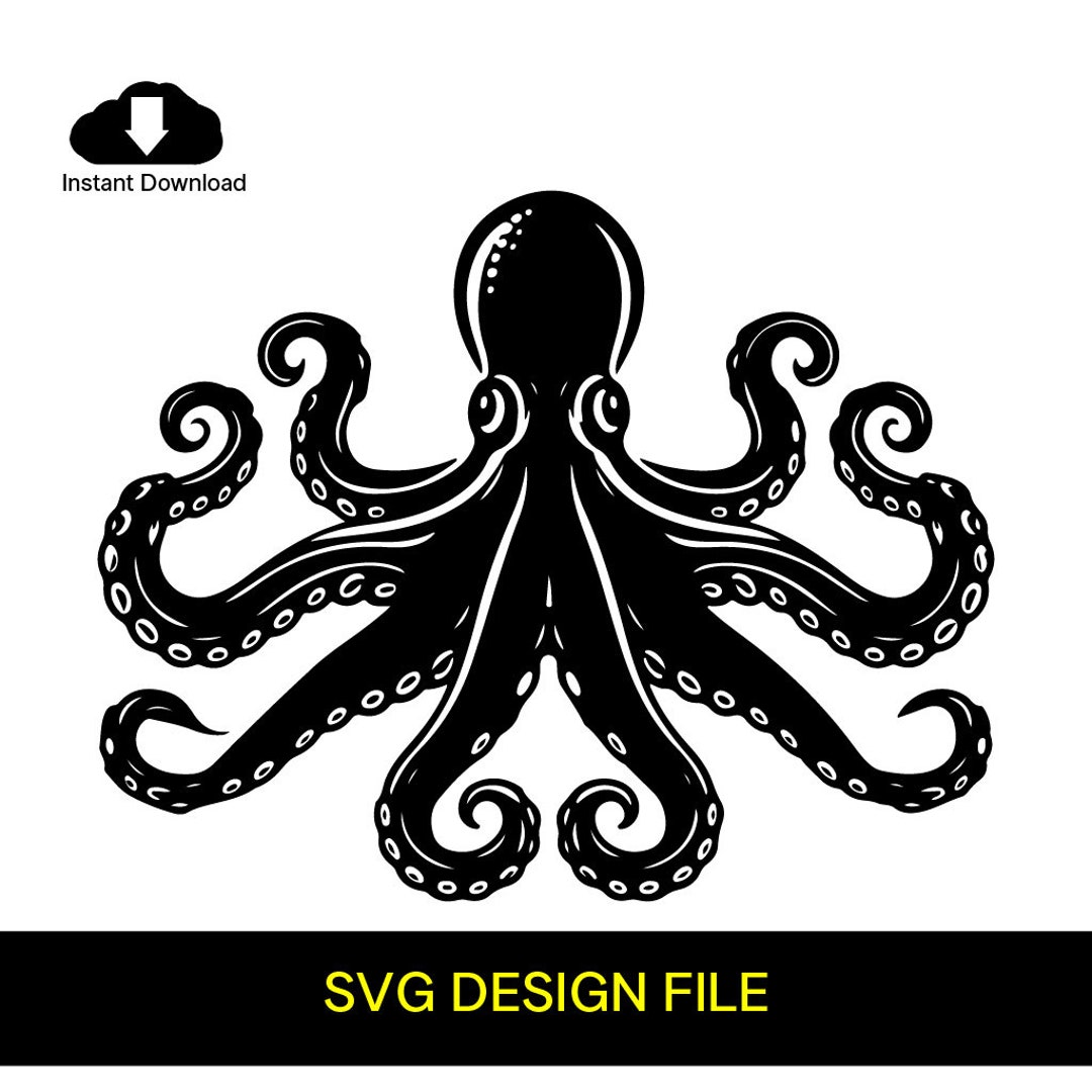 Octopus SVG, Octopus Laser Cutting, Octopus SVG Cut, Octopus Vector SVG ...