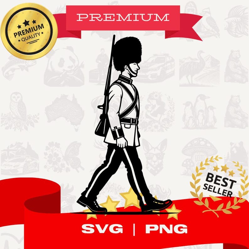 King’s Guard Marching SVG - Changing the Guard Silhouette Clipart - Etsy