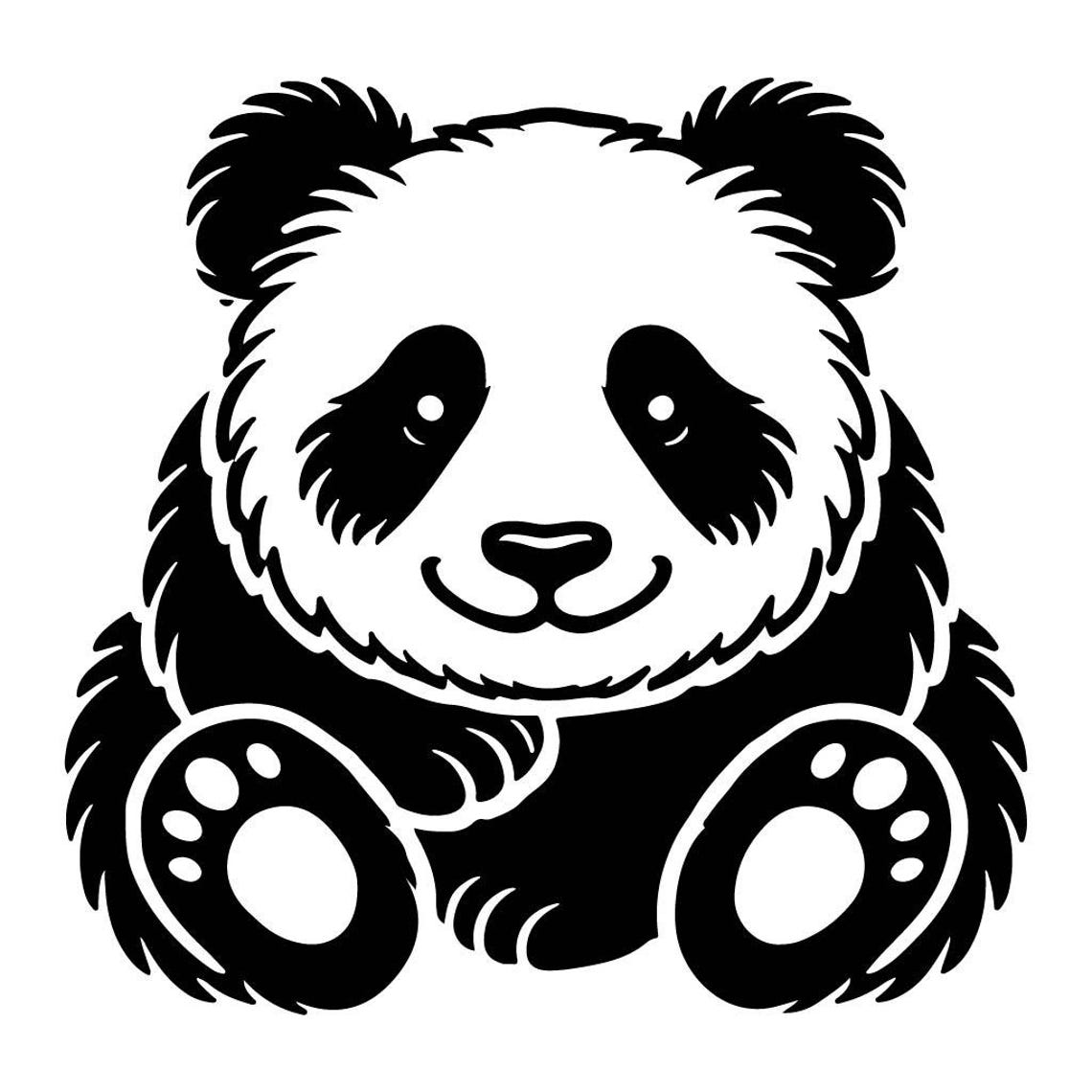 Panda Bear SVG Vector File for Laser Cutting 2 | Perfect Crafting ...