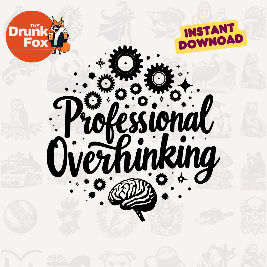 Professional Overthinker SVG – Funny Brain SVG for Anxiety Humor - Etsy