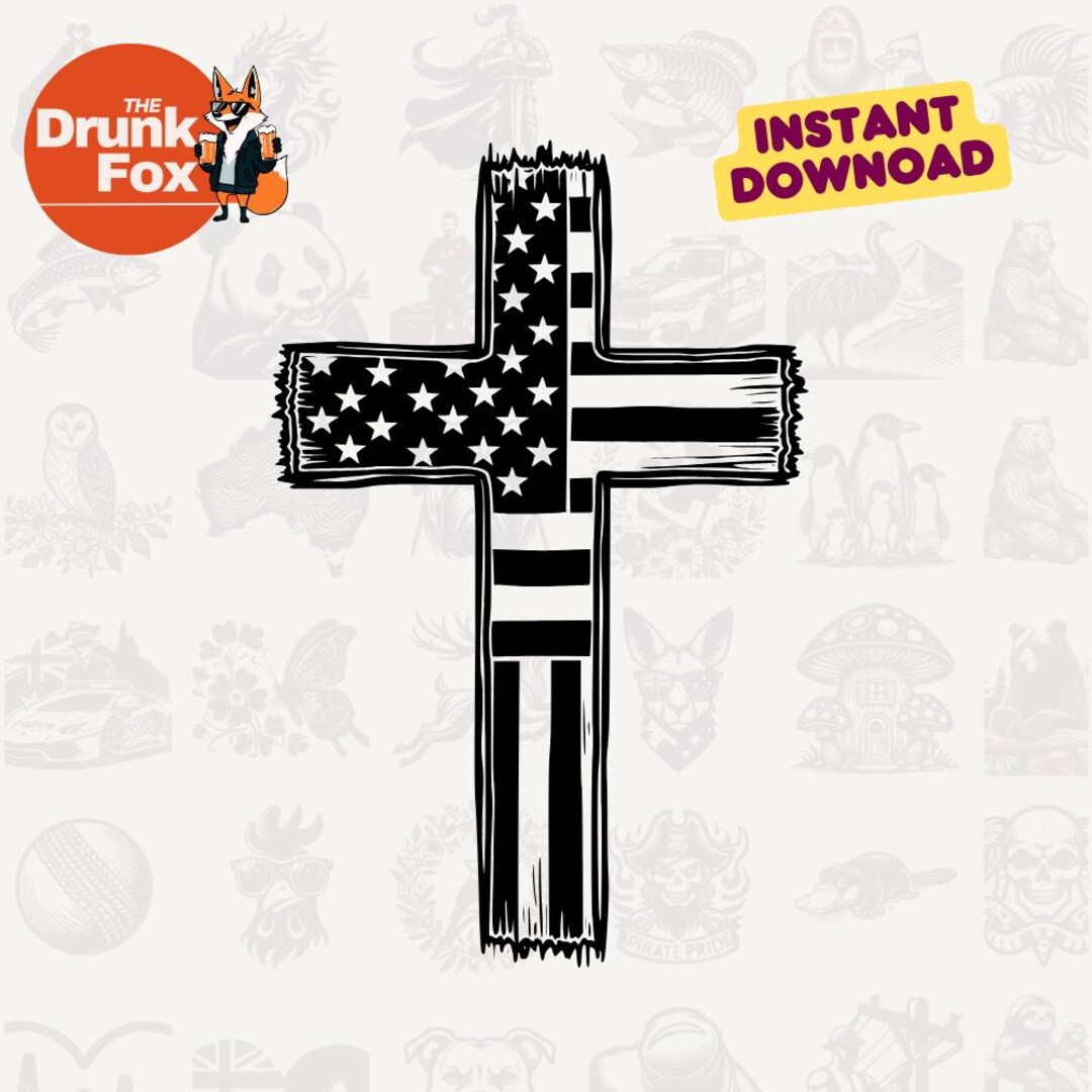 Jesus is Lord Cross SVG With Wrapped USA Flag Interior - Etsy
